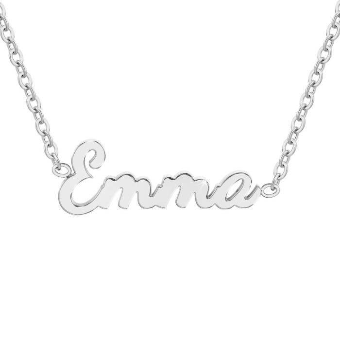 Collier prénom Emma - Achat / Vente sautoir et collier Collier prénom ...