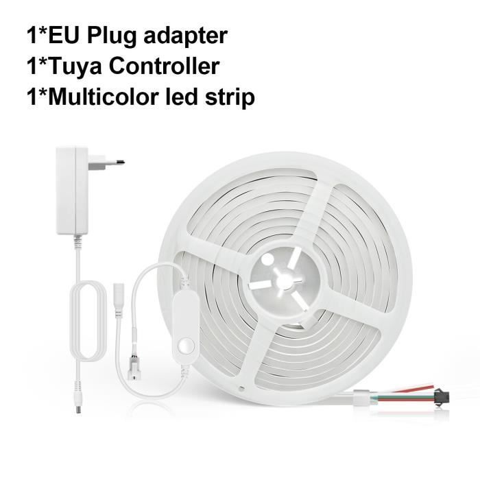 (Type 1 EU plug|1M)Bande lumineuse néon LED, DC12V, 1/2/3/4/5M ...