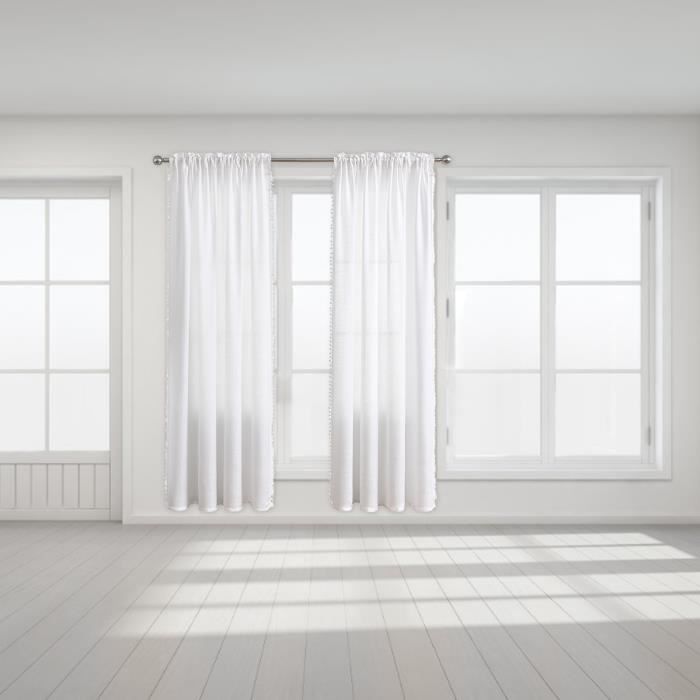 RIDEAU - DOUBLE RIDEAUX Window Treatment Wrinkle Free Soft Texture ...