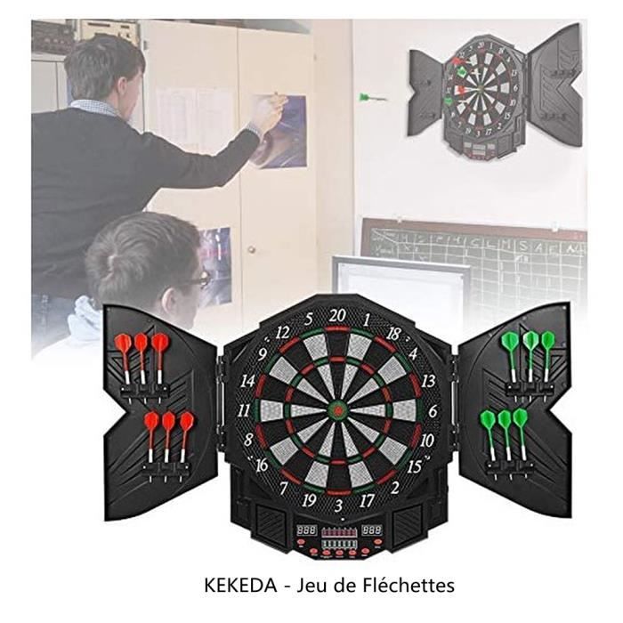 Jeu de Fléchettes Electronique - KEKEDA - Noir - 27 modes de jeu et 216 ...