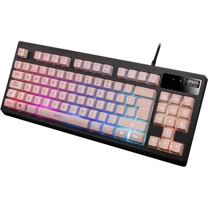MARSGAMING MKAX Rose Clavier Gaming TKL HMech Repose Poignet Gel Layout ...