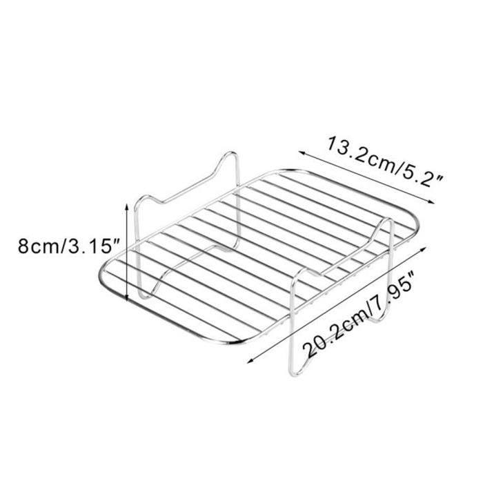 Accessoires Durables De Friteuse À Air Pour Ninja, En Acier Inoxydable, Double Panier, Grille ...