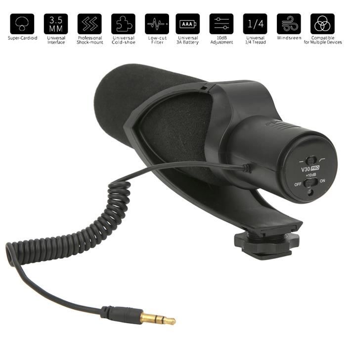 Cikonielf microphone pour appareil photo reflex Microphone à ...