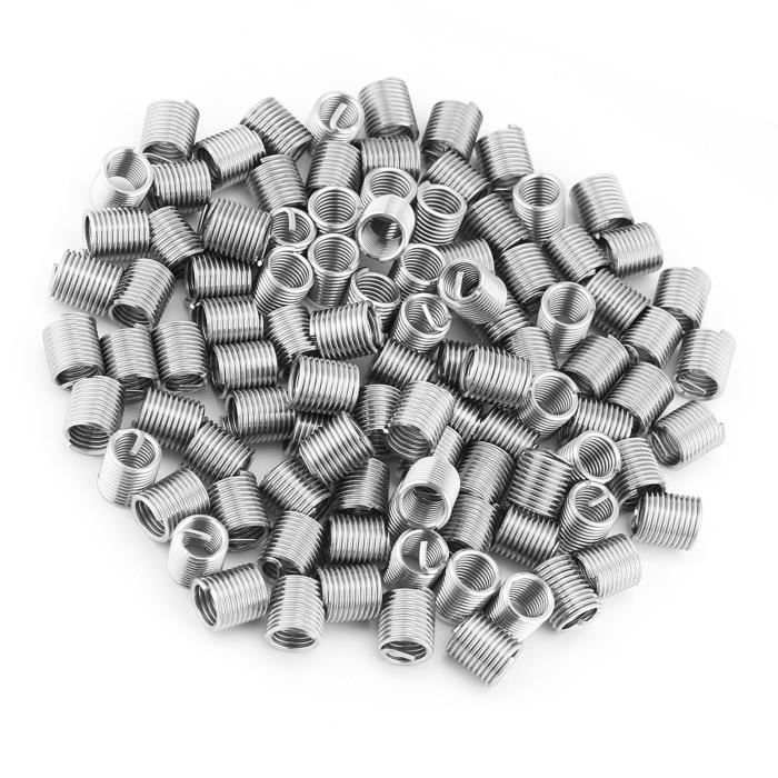 EJ.life insert de fil enroulé 100 pièces en acier inoxydable SS304 fil enroulé vis hélicoïdale ...