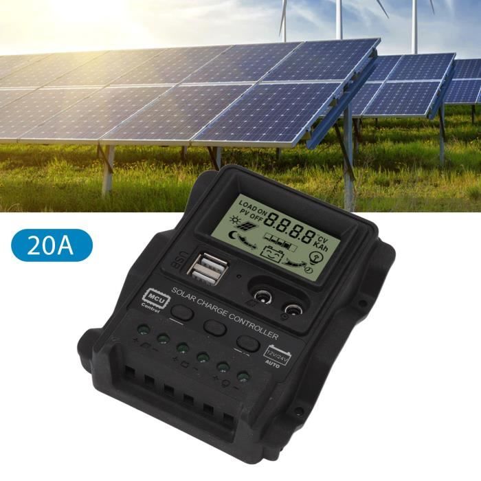Contrôleur solaire PWM régulateur solaire PV K1688 Contrôleur de charge solaire PWM Dual ...