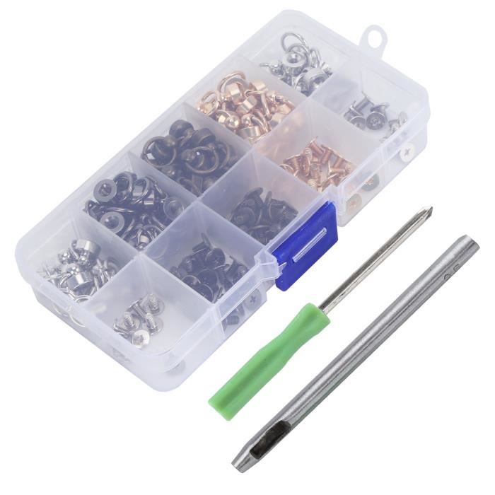 DIY Rivets, Non-Irritant O-Ring Ball Post Rivets Set pour DIY pour DIY ...