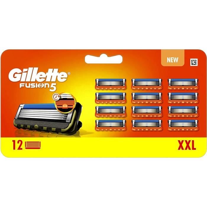 GILLETTE - Pack 12 Lames De Raésoir Gillette Fusion 5 - Cdiscount Au ...