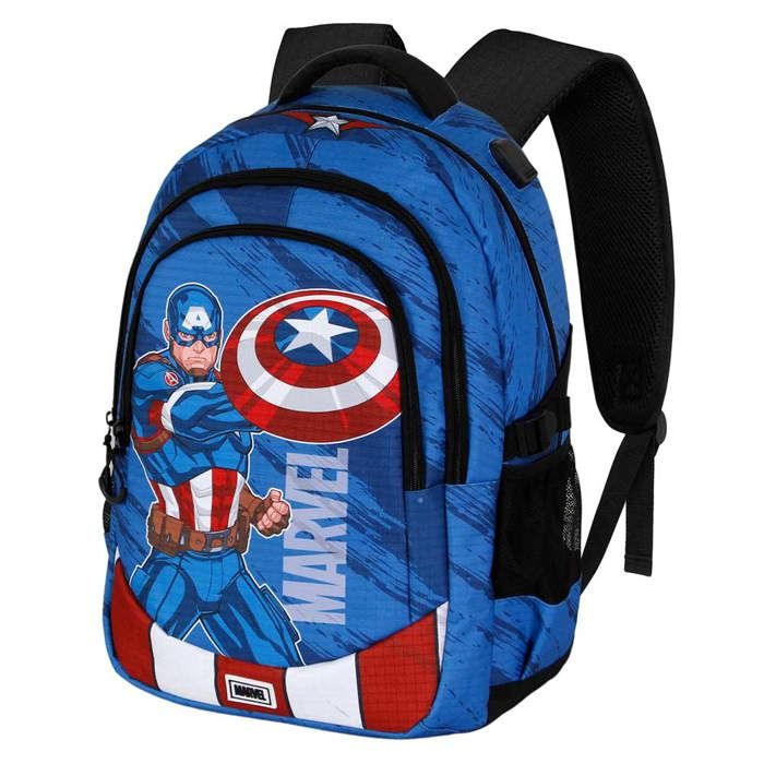 Sac à dos Running PLUS - Marvel Captain America Gears - Bleu - Taille ...