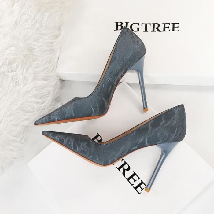 Escarpins Femme talons hauts bout pointu mode sexy - Bleu Wfshangchen ...
