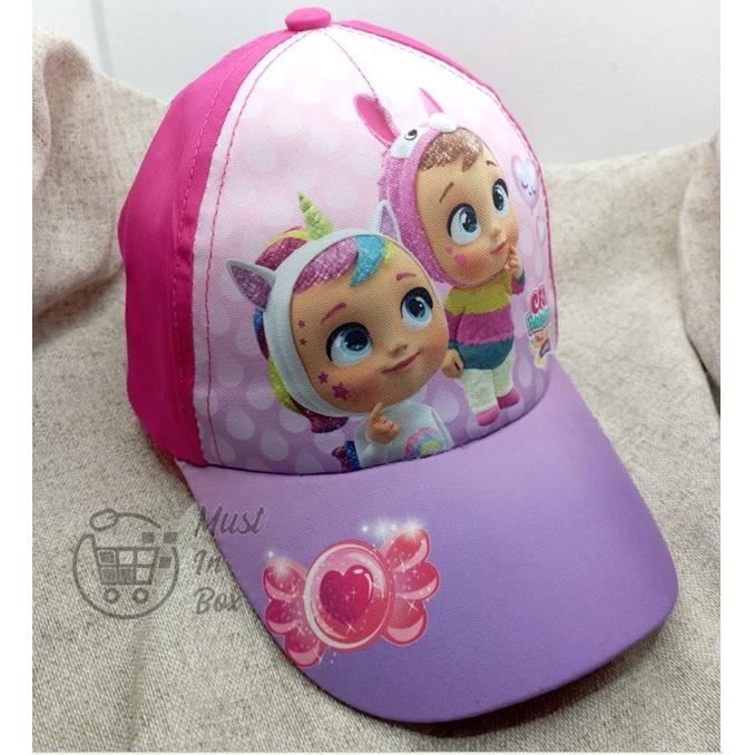 Casquette - Cry Babies - Rose - Taille réglable - Imprimé cœur - Casual ...