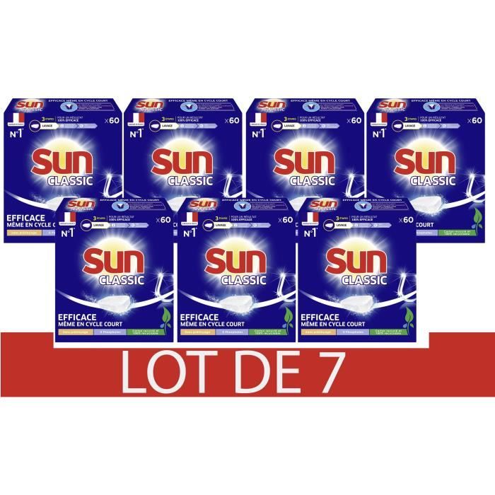 SUN 60 Tablettes lave-vaisselle Classic - Standard - Lot de 7 ...