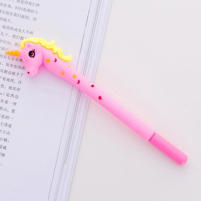 6 pièces licorne forme stylos mignon créatif stylo papeterie encre ...
