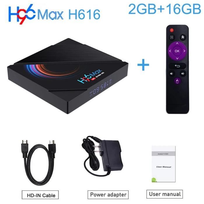 Boîte de Télévision - RNCYN - H96 Max - Android 10.0 - 4GB RAM - 6K HD ...
