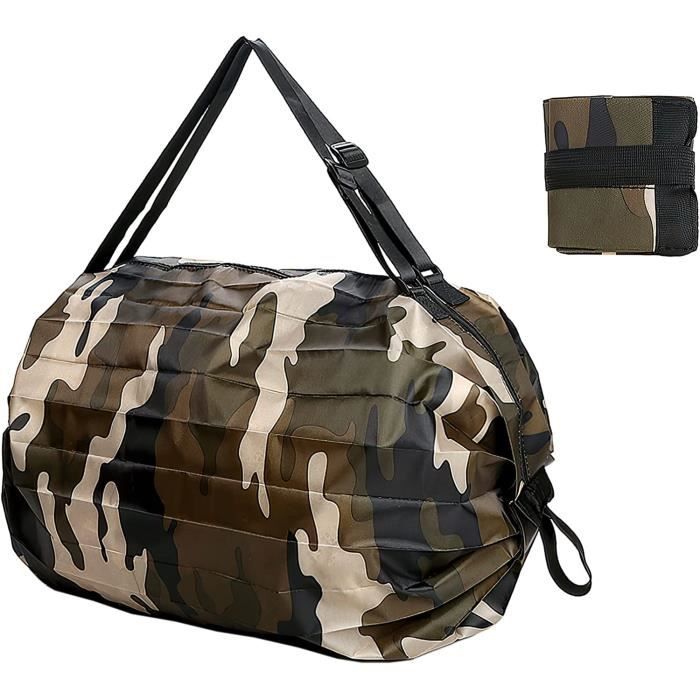 Wowteam Sac de courses pliable ultra compact - Sac réutilisable avec ...