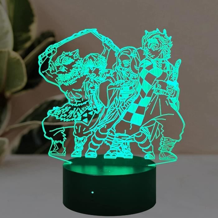 Nezuko Manga Lampe 3D, Tanjirou Nezuko Zenitsu Hashibira Inosuke Anime ...