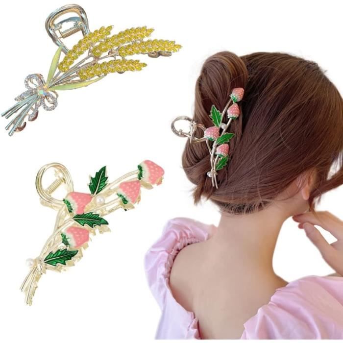 Lot De 2 Barrettes À Cheveux En Métal À L'Arrière De La Tête Pour ...