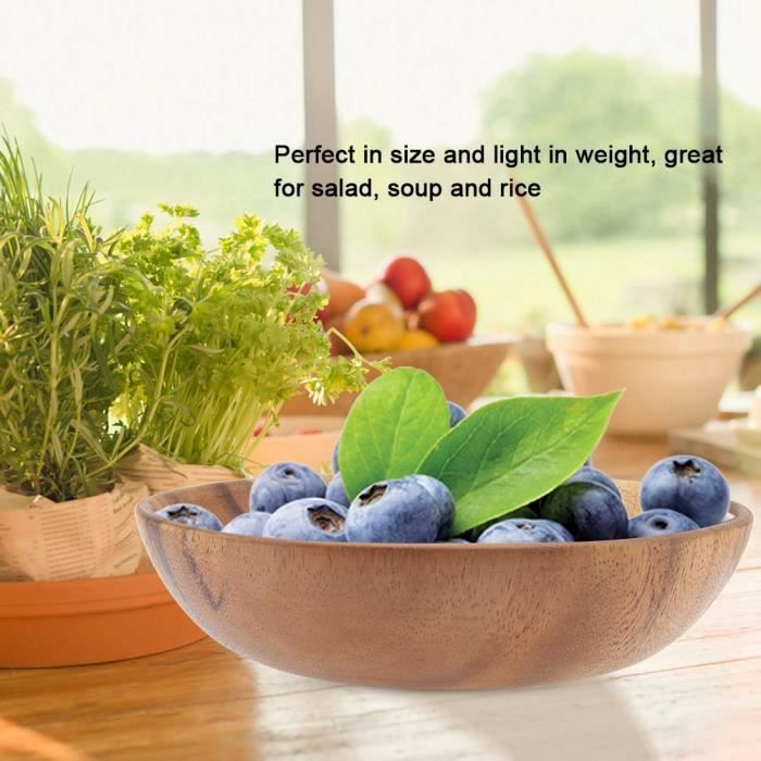 Bols en bois, bol à épices bol de fruits multifonction pour la cuisine ...