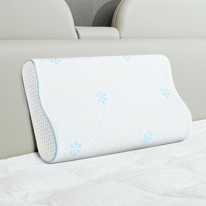 Oreiller Ergonomique Cervical Coussin - Orthopédique Oreiller à Mémoire ...