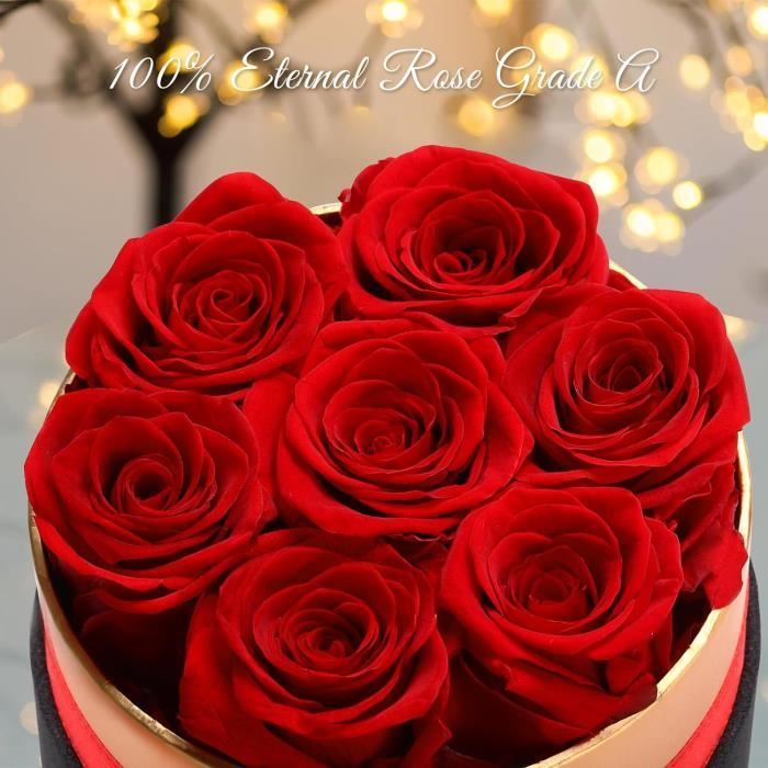 Rose Eternelle Fleur Eternel - Rouge Cadeau Coffret Anniversaire Femme ...