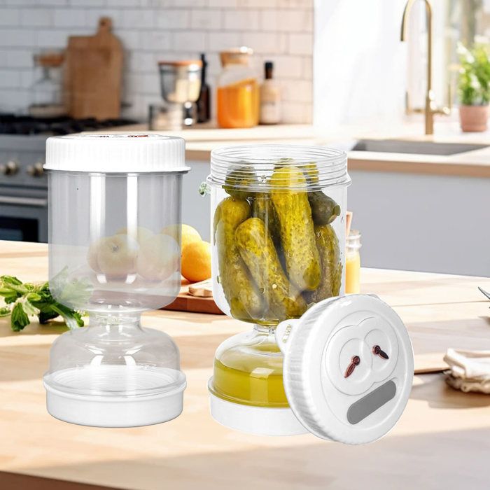 OMABETA Pot de cornichon Pickle Bot Séparation à sec humide Répartition ...