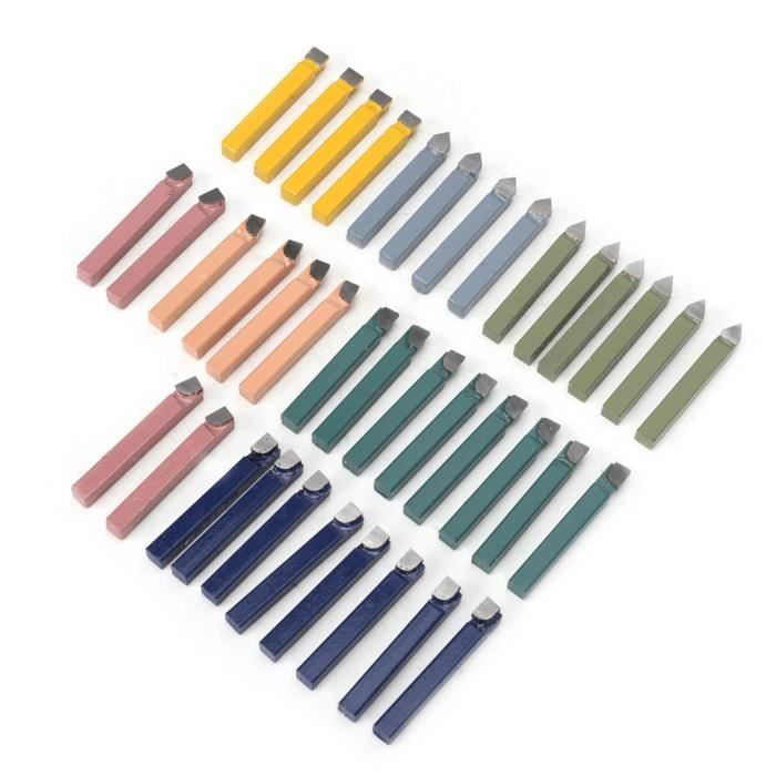 Qqmora Outil de tournage Ensemble d'outils de tournage de soudure à pointe de carbure, Kit d ...