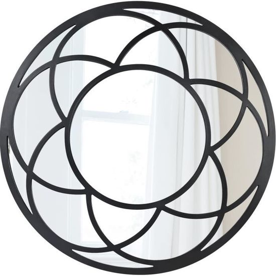 Miroir mural rond décoratif pour salle de bain, miroir rustique ...