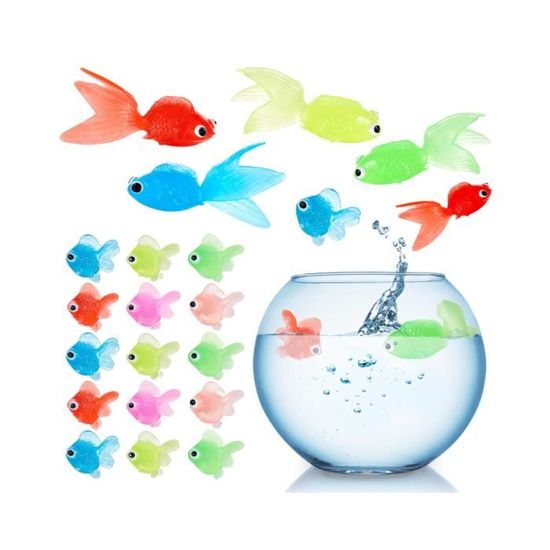 20 Pièces Poissons Artificiels de Simulation Jouet de Poisson Rouge en ...