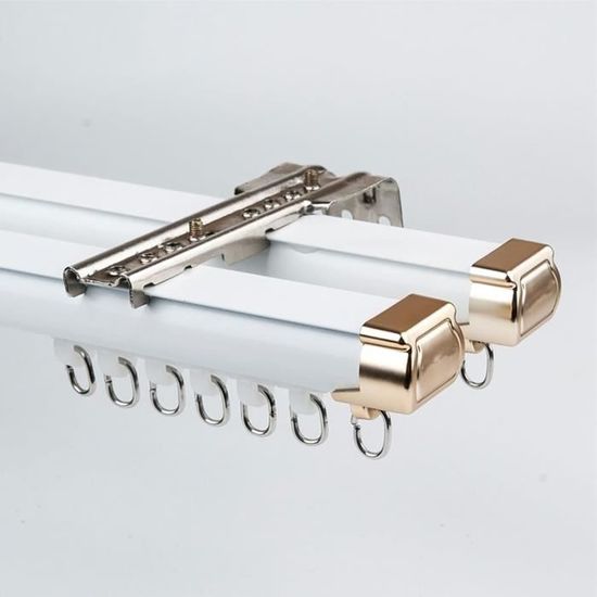 Rail De Rideau Double 1-6M Rails De Rideau Tringle À Rideau En Alumià ...