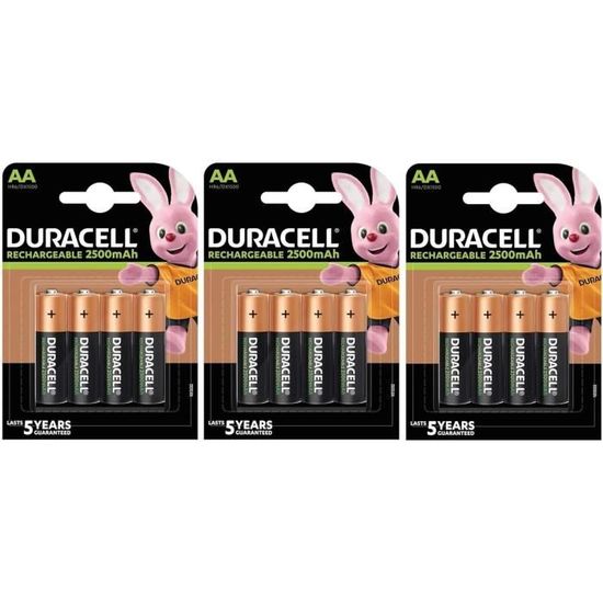 Lot de 12 piles Stilo Duracell AA 2500 mAh - Cdiscount Jeux - Jouets