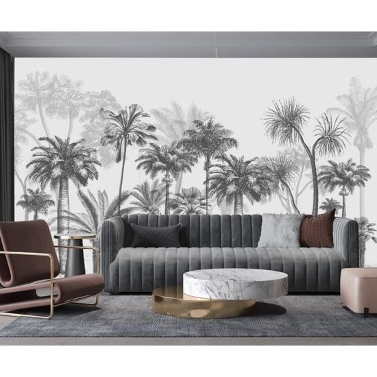 Papier Peint Noir Et Blanc Jungle
