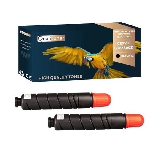 QUALITONER - Toner x 2 CEXV33 (2785B002) C-EXV33 Noir Compatible pour ...