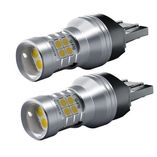 OPTIQUE DE PHARE,W21-5W 7443 T20-Crystal Blue--Ampoule LED pour feux de jour DRL, Canbus W21-5W ...