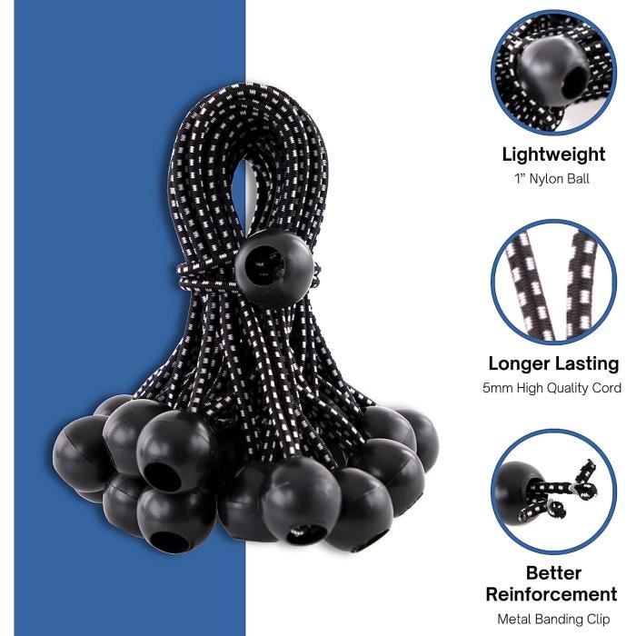 Corde élastique avec balle, résistante et polyvalente, pour usage ...