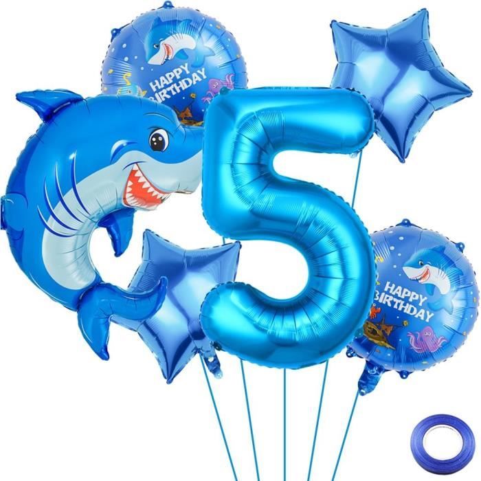 Lot De 5 Ballons Gonflables En Forme De Grand Requin Pour Fête D ...