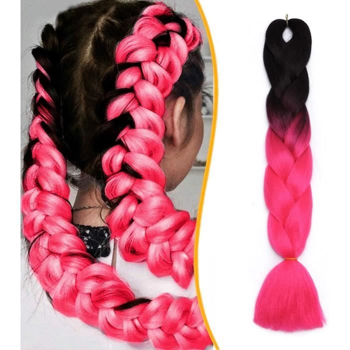 24" Un Paquet Extension Cheveux Tresse Synthétique Mèche Tresse ...