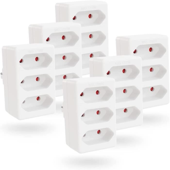 6X Triplite avec Max 1700W - multiprise Electrique 3 - triplette ...