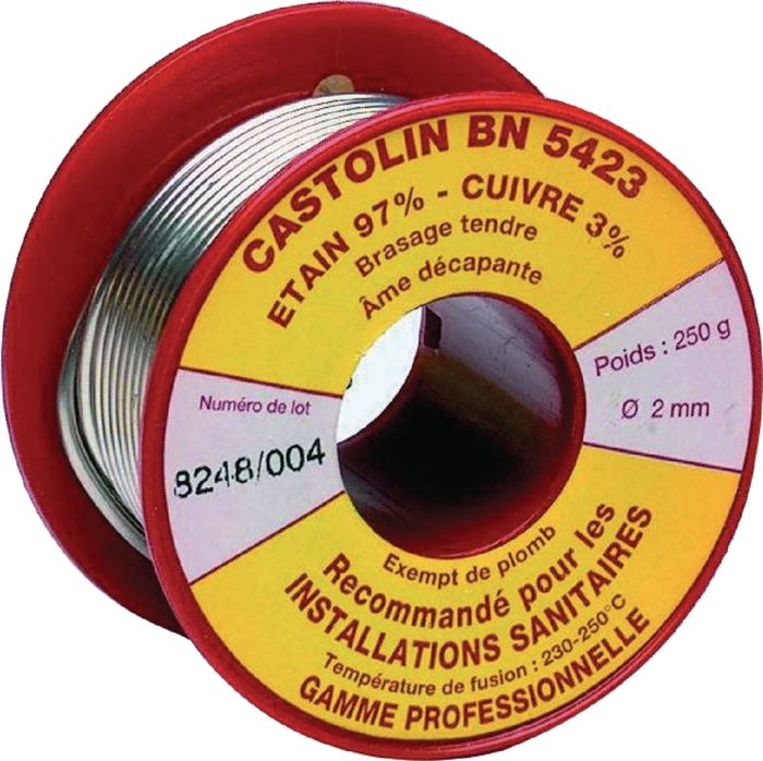 Castolin eutectic Bobine de fil BC5423 brasage tendre sans plomb étain ...