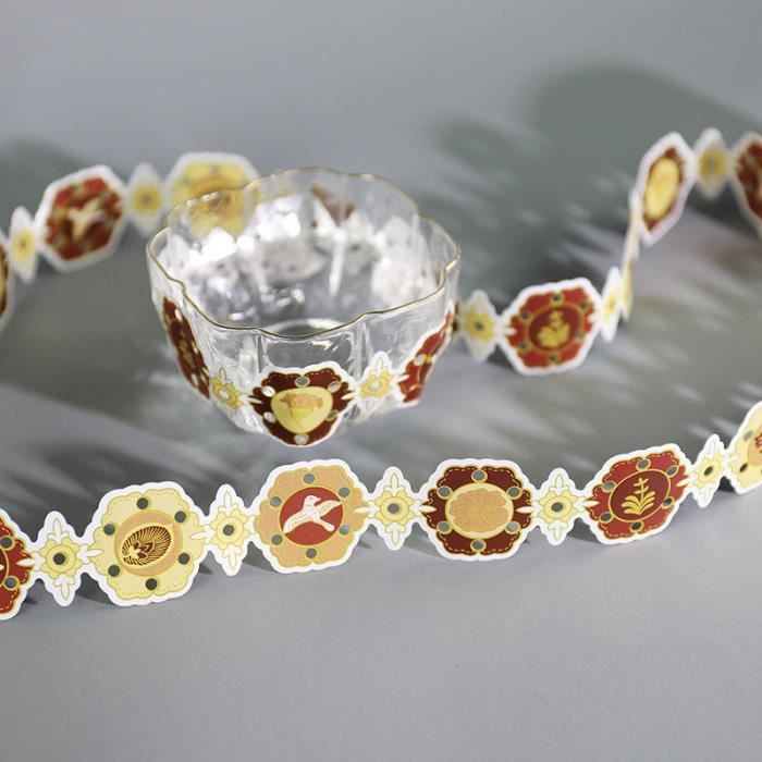 Ruban adhésif - Papeterie coréenne - Bande en dentelle dorée - 5M ...