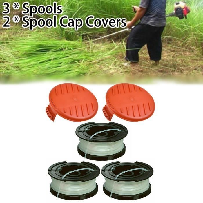 Tondeuse,Ligne et couvercle de bobine A6481, pour tondeuse réflexe Black And Decker GLC2500N ...