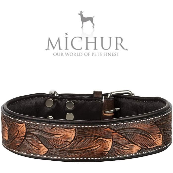 Collier Pour Chien En Cuir Michur Luna Collier En Cuir Pour Chien ...