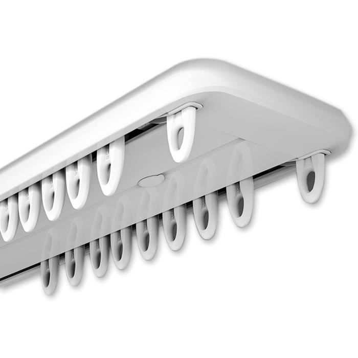 1~5M Rail De Rideau Plafond Rail Pour Rideaux Double Rail En Aluminium ...