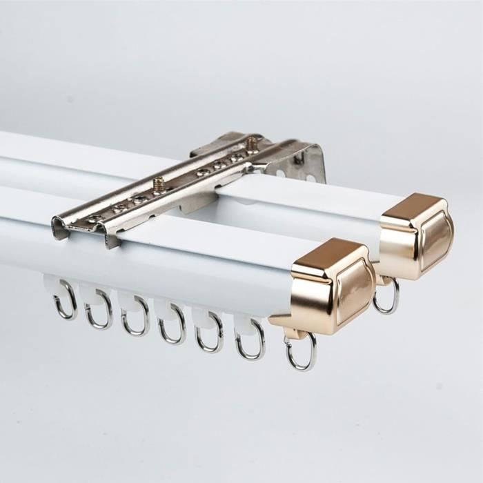 Rail De Rideau Double 1-6M Rails De Rideau Tringle À Rideau En Alumià ...