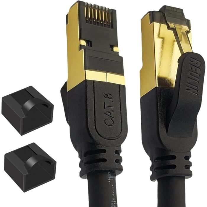 Câble Réseau 10M Plug & Play, Cat 8 LAN Câble 40G-2GHz RJ45 Câble ...