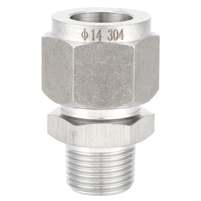 Raccord de tuyau de compression - EJ.LIFE - ZG3/8 - Acier inoxydable 304 - Haute pression ...