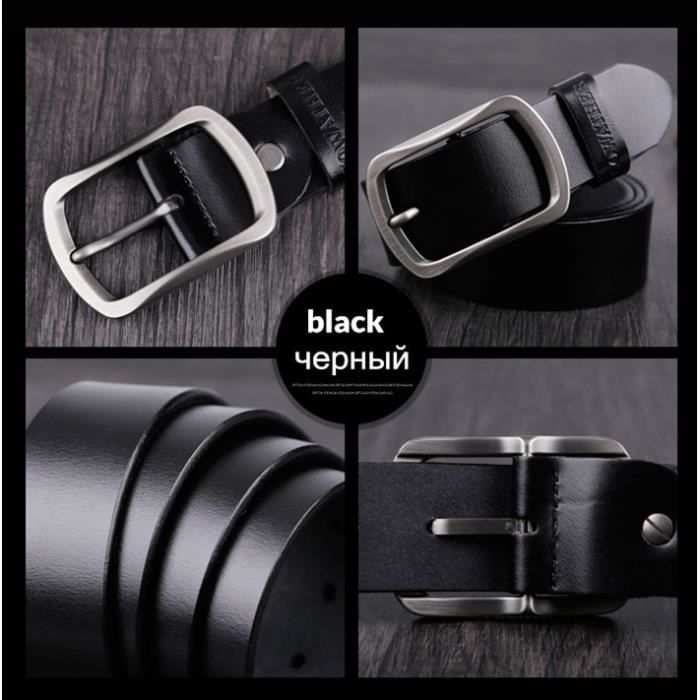 Ceinture en cuir véritable - Marque - Modèle XF001 - Largeur 120 CM ...
