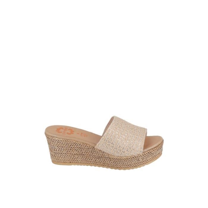 Mule Compensée Ines Gris - Cdiscount Chaussures