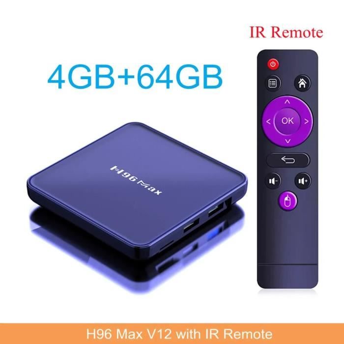 Box multimedia,Woopker-Boîtier TV H96 Max V12,Android 12,4 Go-32 Go-64 ...