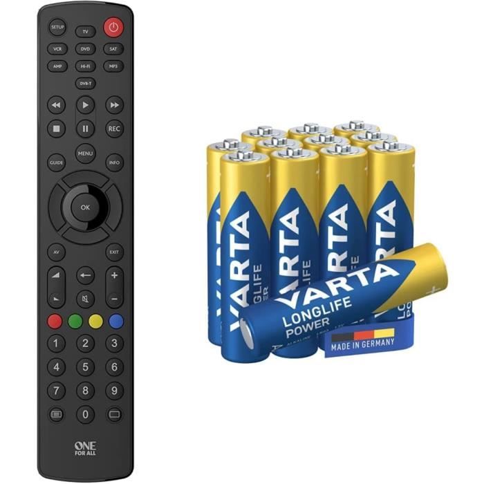 1280 Contour Télécommande Universelle 8 En 1 Amplificateur & Varta ...