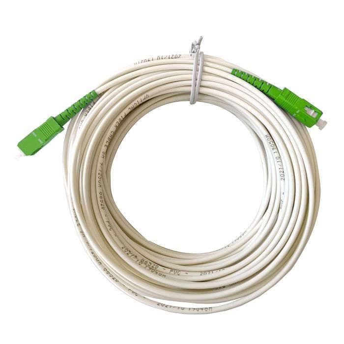 D.Square Câble À Fibre Optique 5 M Simplex G657A2 9-125µm Lszh Blanc ...