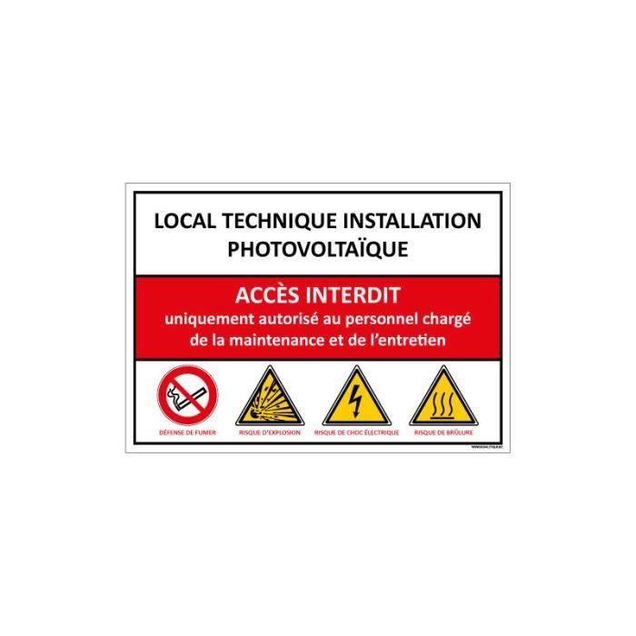 Panneau Local Technique - SIGNALETIQUE.BIZ FRANCE - D0974 - PVC 1,5 mm ...